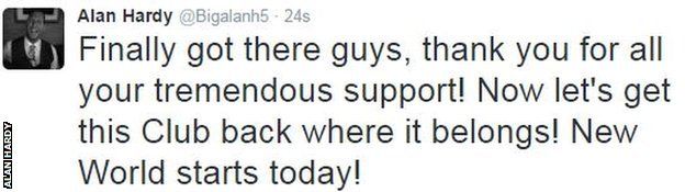 Notts County: Alan Hardy completes takeover from Ray Trew - BBC Sport