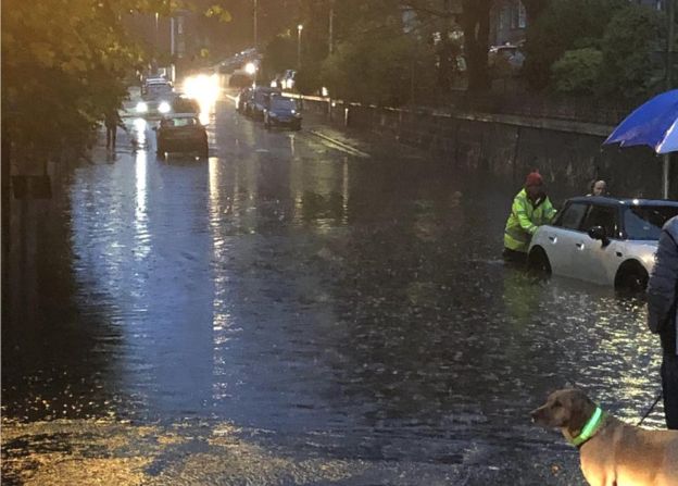Flooding in Aberdeen and Orkney after night of heavy rain - BBC News