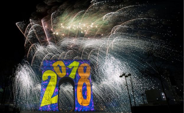 In pictures: The world celebrates 2018's arrival - BBC News