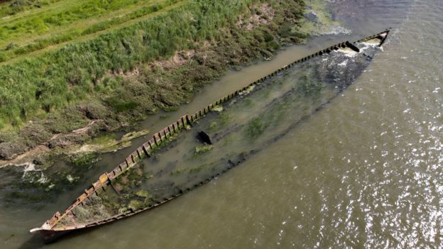 Sutton Hoo: Victorian iron steamship hulk granted protection - BBC News
