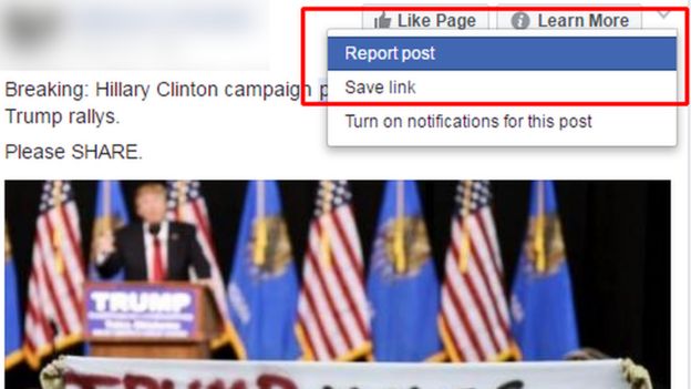 How to report fake news to social media - BBC News