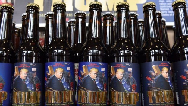 Trump and Trudeau get Ukrainian craft beer named after them - BBC News