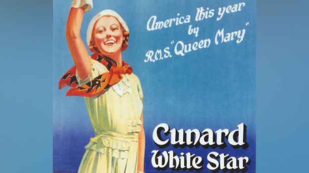 Vintage Cunard liner posters go on display in Liverpool - BBC News
