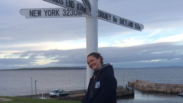 Jasmine Harrison is first woman to swim length of UK - BBC News