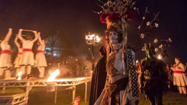 Beltane Fire Festival marks May Day in Edinburgh - BBC News