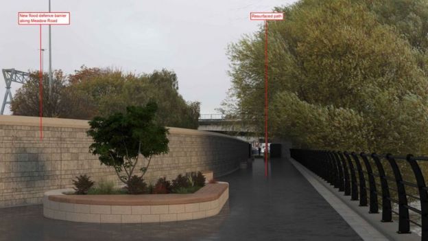 Derby Riverside: New flood defences planned for city - BBC News