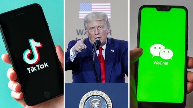 TikTok threatens legal action against Trump US ban - BBC News