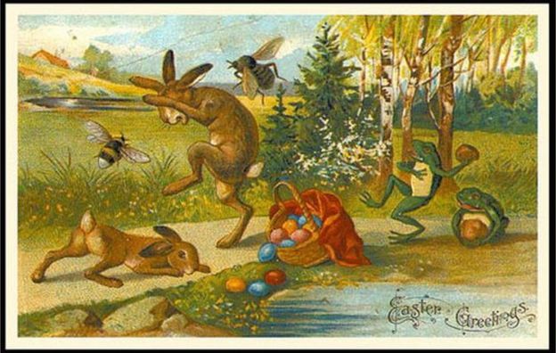 The odd world of Victorian Easter cards - BBC News