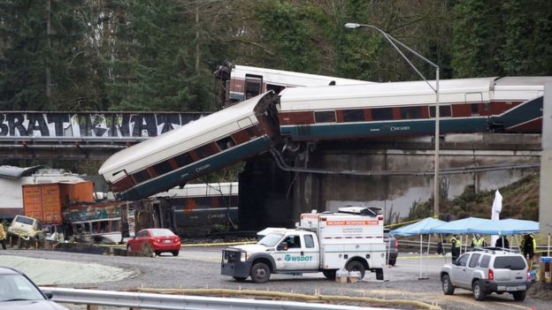 South Carolina train crash: Amtrak 'on the wrong track' - BBC News