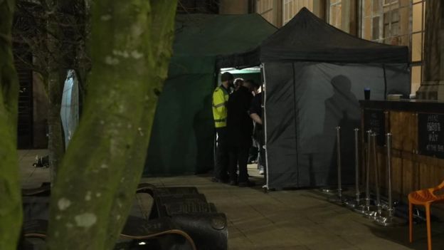 Sheffield 'safe square' opens for festive revellers - BBC News