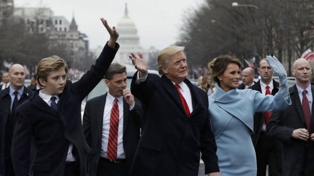 Barron Trump Defence Of Presidents Son Goes Viral Bbc News