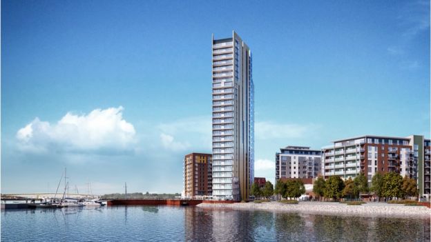 Woolston Centenary Quay development approved despite parking row - BBC News