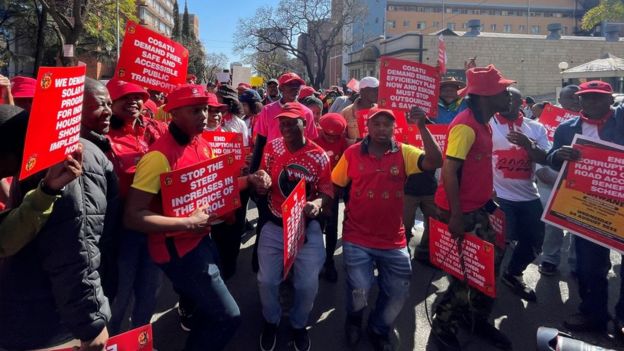 South Africans in nationwide strike in protest against cost of living ...
