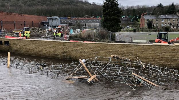 Storm Ciara: York flood defences hold as river peaks - BBC News