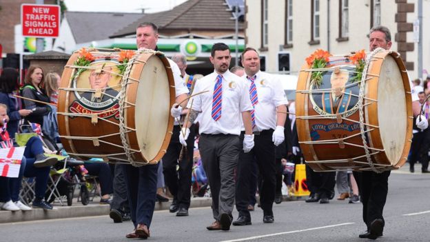 Twelfth of July parades take place in Northern Ireland - BBC News