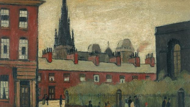 'Lost' LS Lowry painting fetches £2.65m at auction - BBC News
