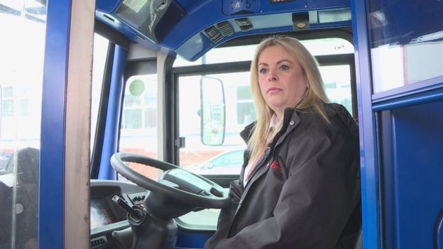 Near-miss bus driver: 'My training kicked in' - BBC News