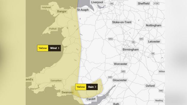 Landslip warning and flooding follow heavy rain in Wales - BBC News