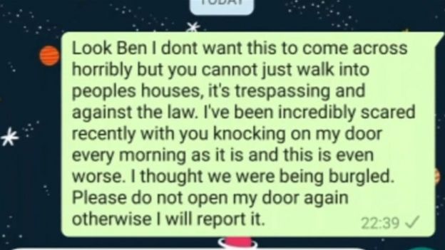 Woman describes stalker neighbour's campaign of harassment - BBC News