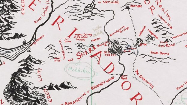 Pictures: Tolkien's Middle-earth map goes on display - BBC Newsround