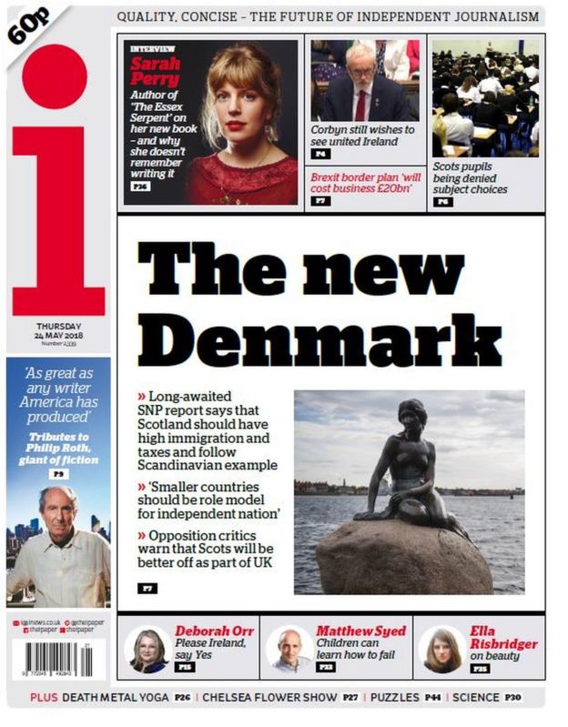 The papers: Could Scotland be the new Denmark? - BBC News