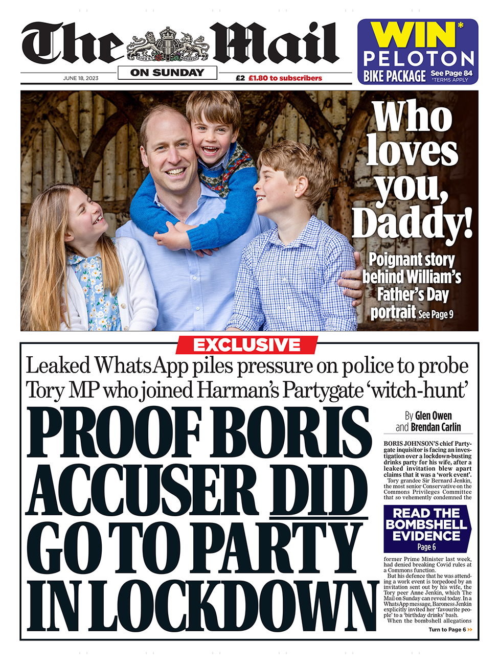 Newspaper headlines: William to end homelessness, and more Partygate ...