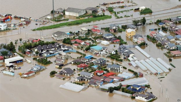 Japan flooding in pictures - BBC News