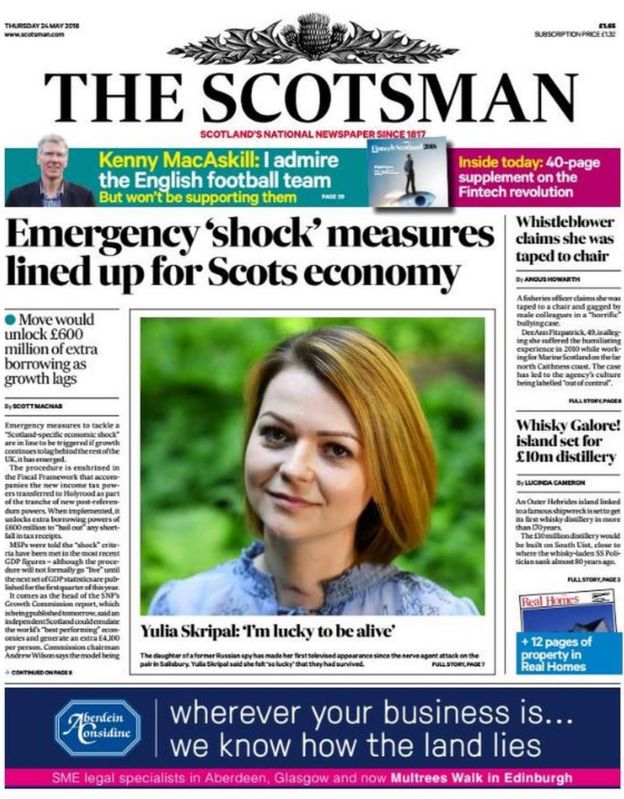 The papers: Could Scotland be the new Denmark? - BBC News