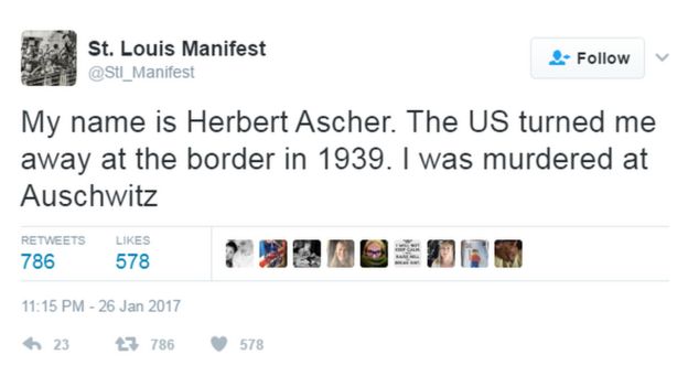 Twitter feed marks 1939 US refugee block of Holocaust victims - BBC News