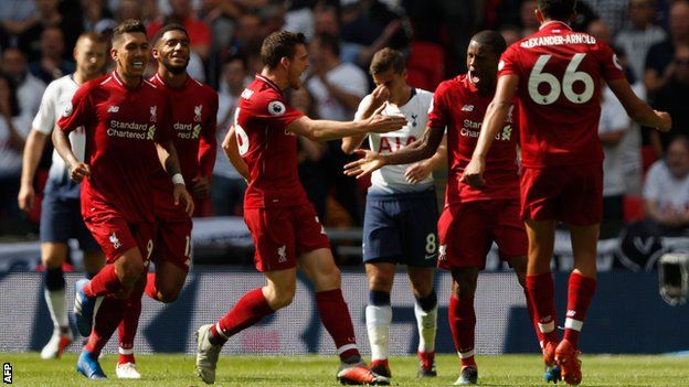 Liverpool beat Tottenham Hotspur 2-1 to maintain 100% Premier League ...