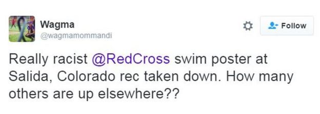 'Be cool, follow the rules' poster removed for being racist - BBC News