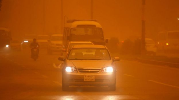 Iraq dust storm: Flights grounded in Baghdad and Najaf as skies turn ...