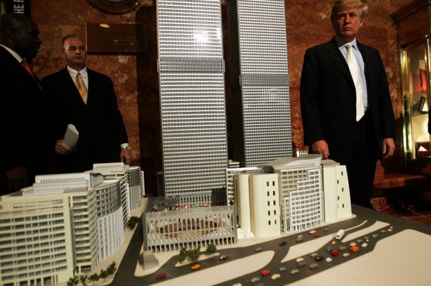 Trump's fortune drops $800m in one year - BBC News