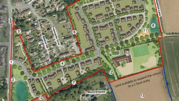 Kempsey development: Objections raised to 150 home plan - BBC News