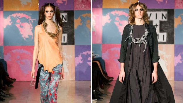 London Fashion Week: Clothes made from recycled plastic - BBC News