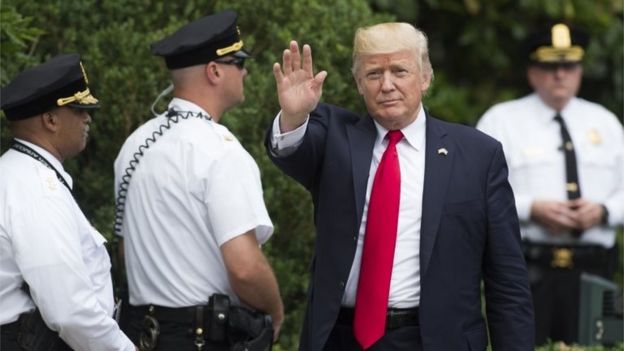 Trump travel drains Secret Service budget - BBC News
