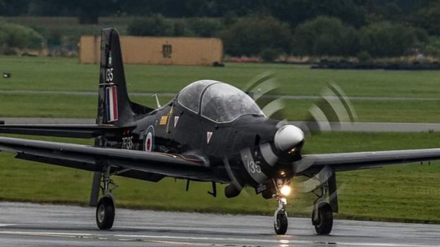 RAF bids final farewell to Tucano training plane - BBC News