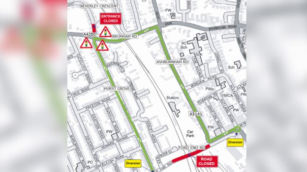 Bedford Ford End Road Bridge closure 'to cause gridlock' - BBC News