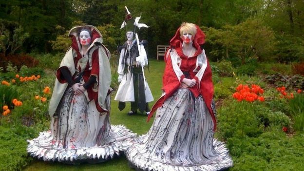 Unique costumes by Alex Rigg go on display in Dumfries - BBC News