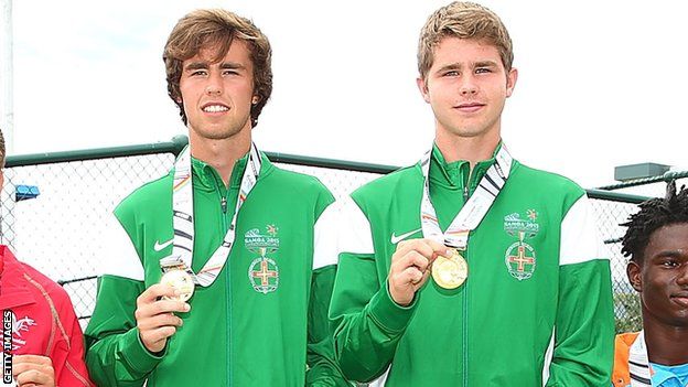 Guernsey's Oldfield brothers win Commonwealth Youth Games gold - BBC Sport