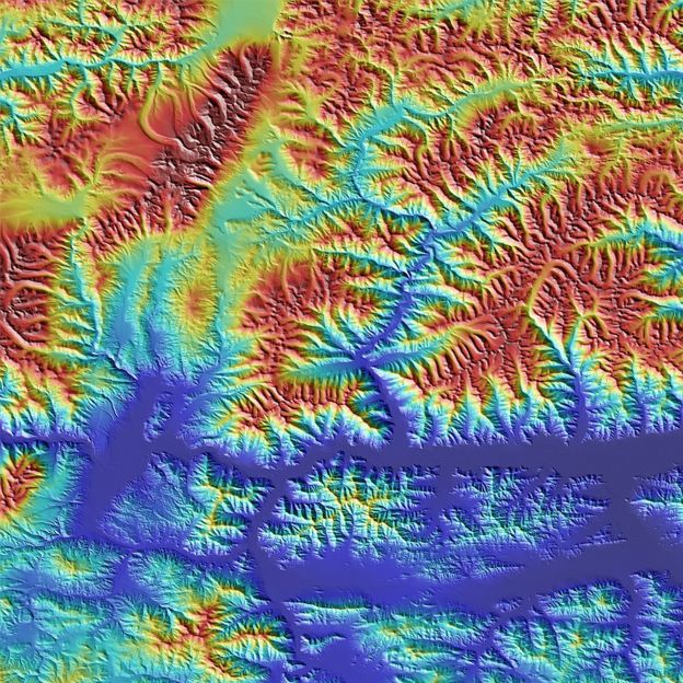 El espectacular mapa en 3D que muestra la superficie de la Tierra como nunca la habías visto ...
