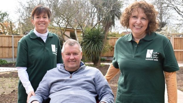 Suffolk Rural College students transform garden for wheelchair user ...