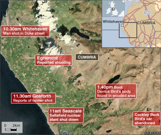 Cumbria shooting rampage suspect's 'body found' - BBC News