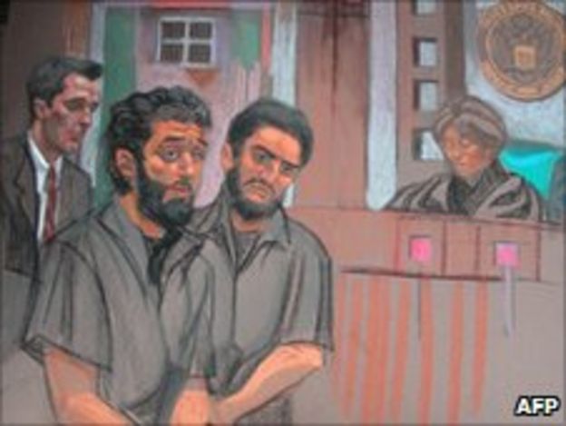 US terror suspects make first court appearance - BBC News