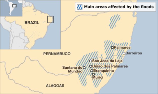 Floods in north-east Brazil kill dozens of people - BBC News