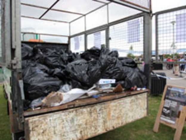 Lorry-load of litter left in Yeovil skate park - BBC News