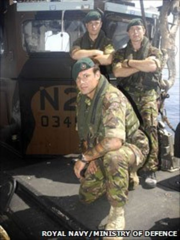 Royal Navy crew of HMS ocean rescue American fisherman - BBC News