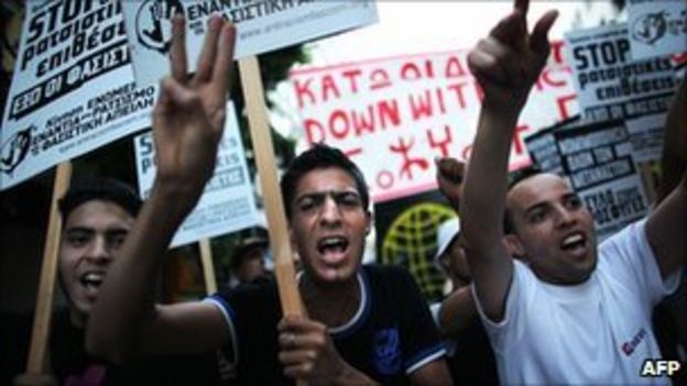 Greece urged to stop treating migrants 'as criminals' - BBC News