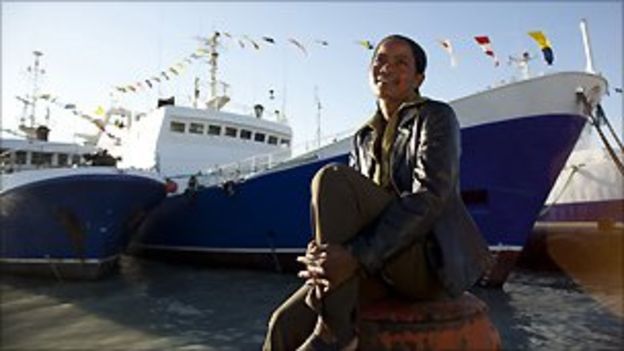 Namibia's first female trawler captain - BBC News