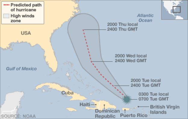 Hurricane Earl churns towards US east coast - BBC News
